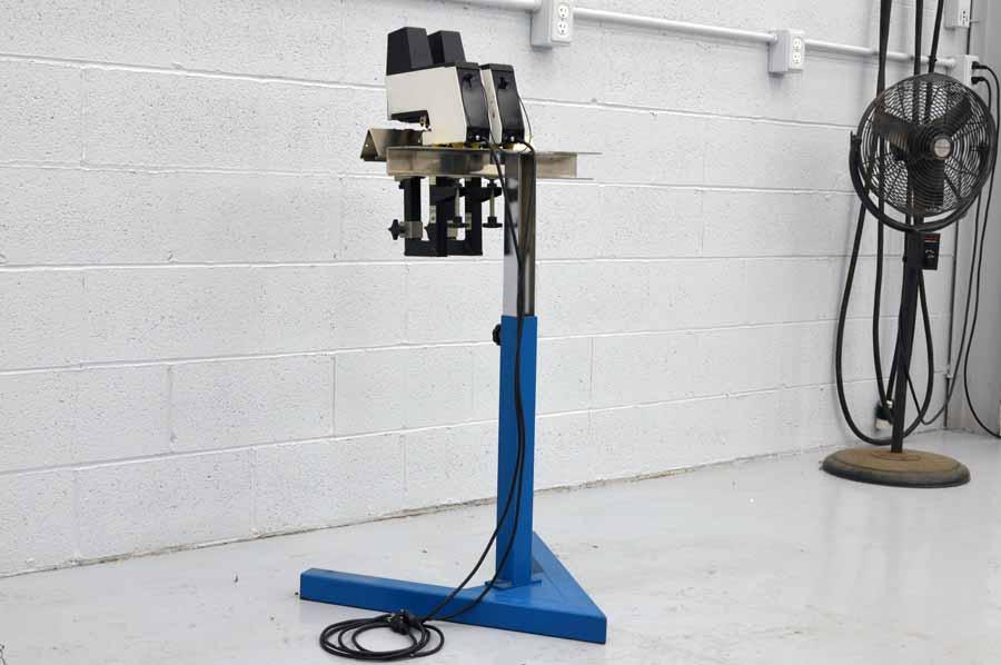Lot #5: Saddle Stitcher Stand with Two Salco Rapid 106 Electric ...
